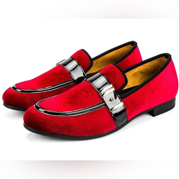 Shoes | Mens Velvet Red Loafers | Poshmark